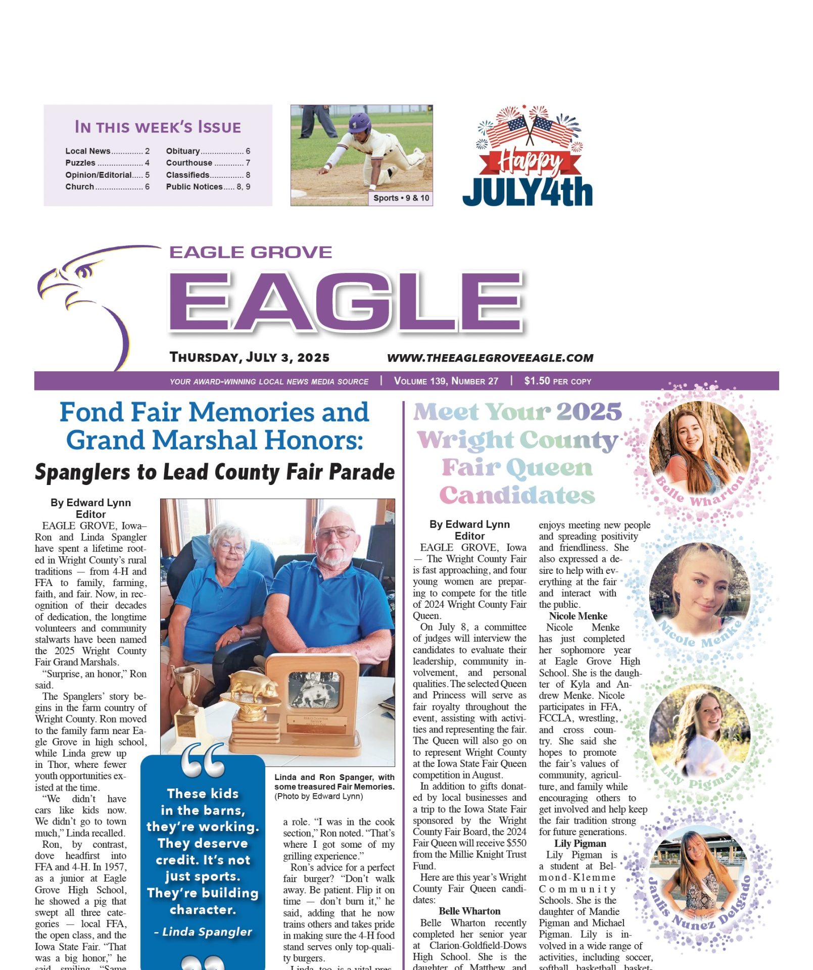 July 3, 2025 - Eagle Grove Eagle